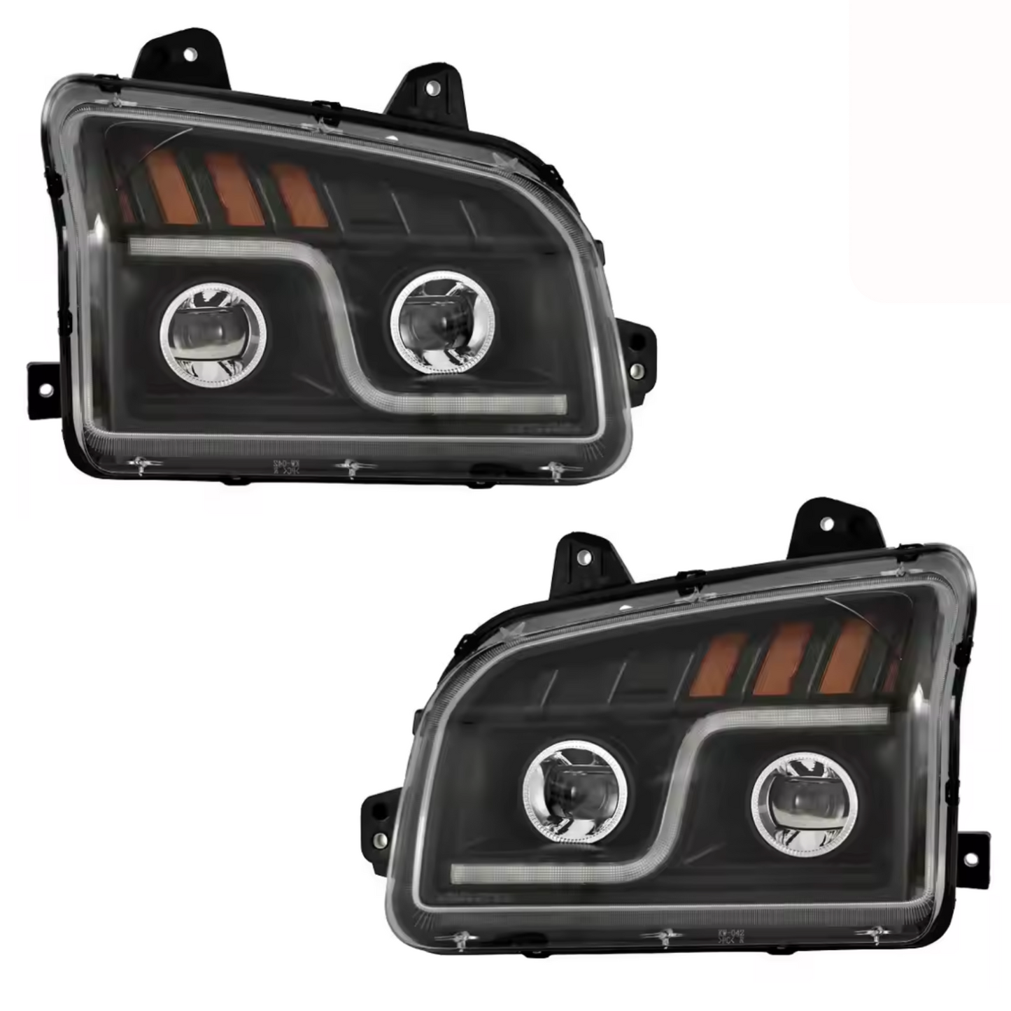 KENWORTH T880 LED HEADLIGHT BLACK – Shark Chrome Shop