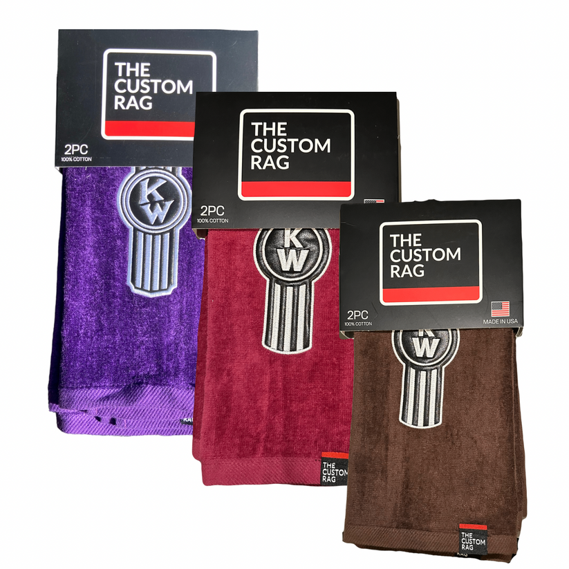 Kenworth Custom Rag with Black Patch Logo – Shark Chrome Shop