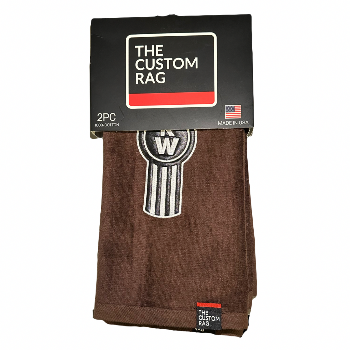 Kenworth Custom Rag with Black Patch Logo – Shark Chrome Shop